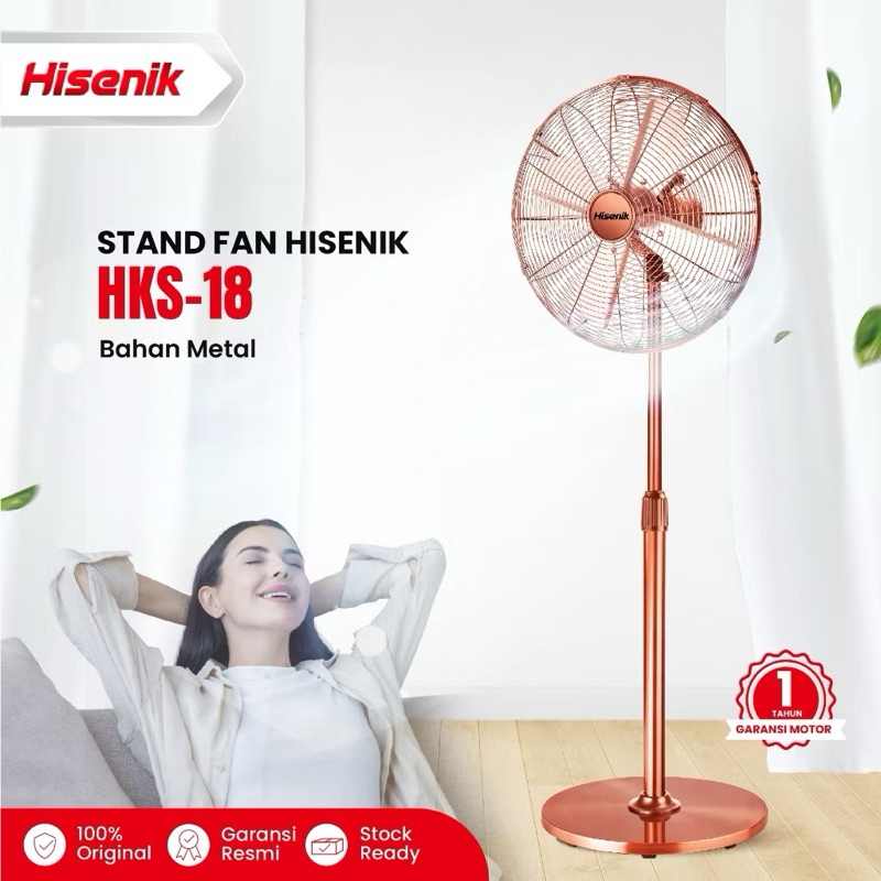 Jual HISENIK KIPAS ANGIN STANDFAN SILVER / GOLD 18” HKS-18S / 18C (RC ...