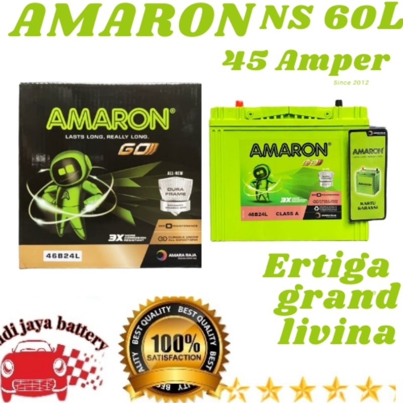 Jual Aki kering Amaron NS 60L 45 Amper grand Livina Ertiga Expander ...