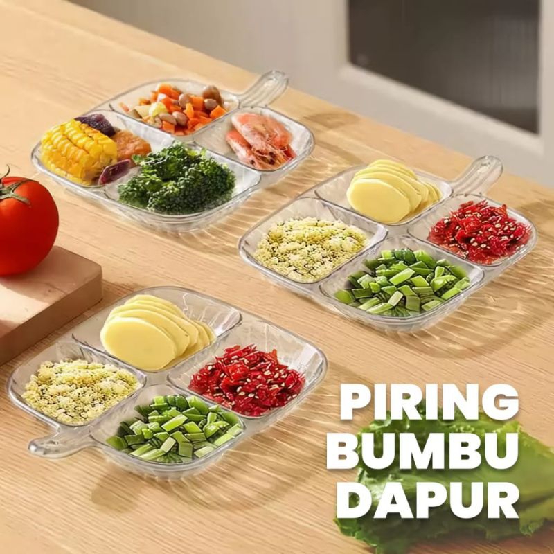Jual Piring 4 Sekat Atau Piring Saucer Atau Piring Bumbu 4 Sekat Atau ...