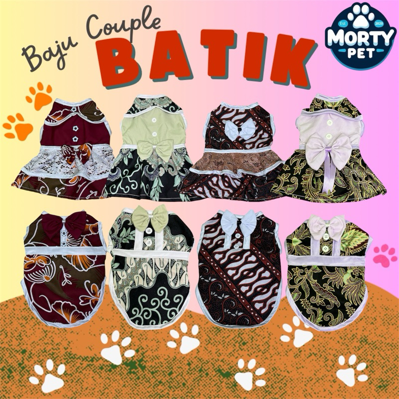 Jual Baju batik kucing anjing couple murah ALL SIZE | Shopee Indonesia