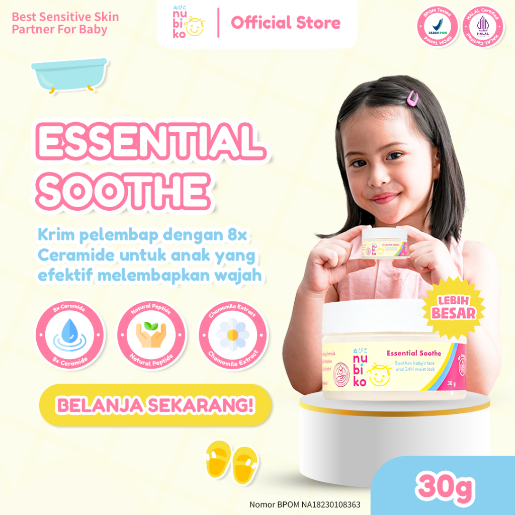 Jual NUBIKO ESSENTIAL SOOTHE MOISTURIZER WAJAH / NUBIKO BABY CREAM ...