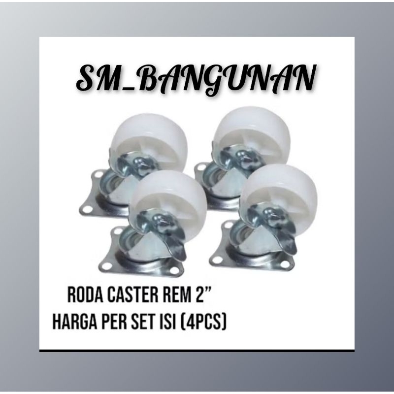 Jual RODA CASTER 2” REM / RODA LEMARI 2” REM 1 KOTAK ISI 4 BUAH ...
