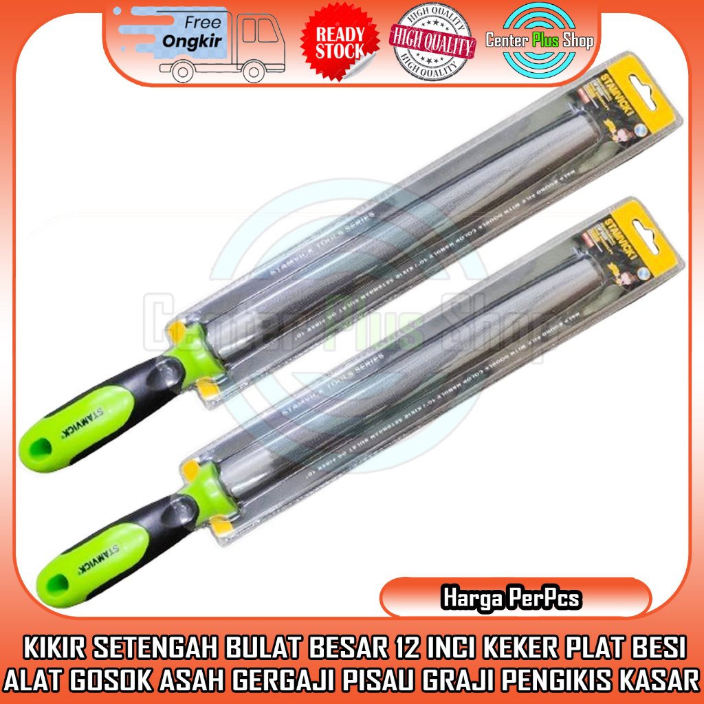 Jual Stamvick Kikir Besi Baja 8 10 12 Inch Setengah Bulat Alat Perkakas ...