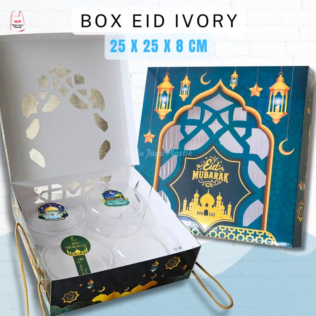 Jual Cake Box Lebaran 25x25x8 cm Tebal Anti Minyak – Hampers Lebaran ...