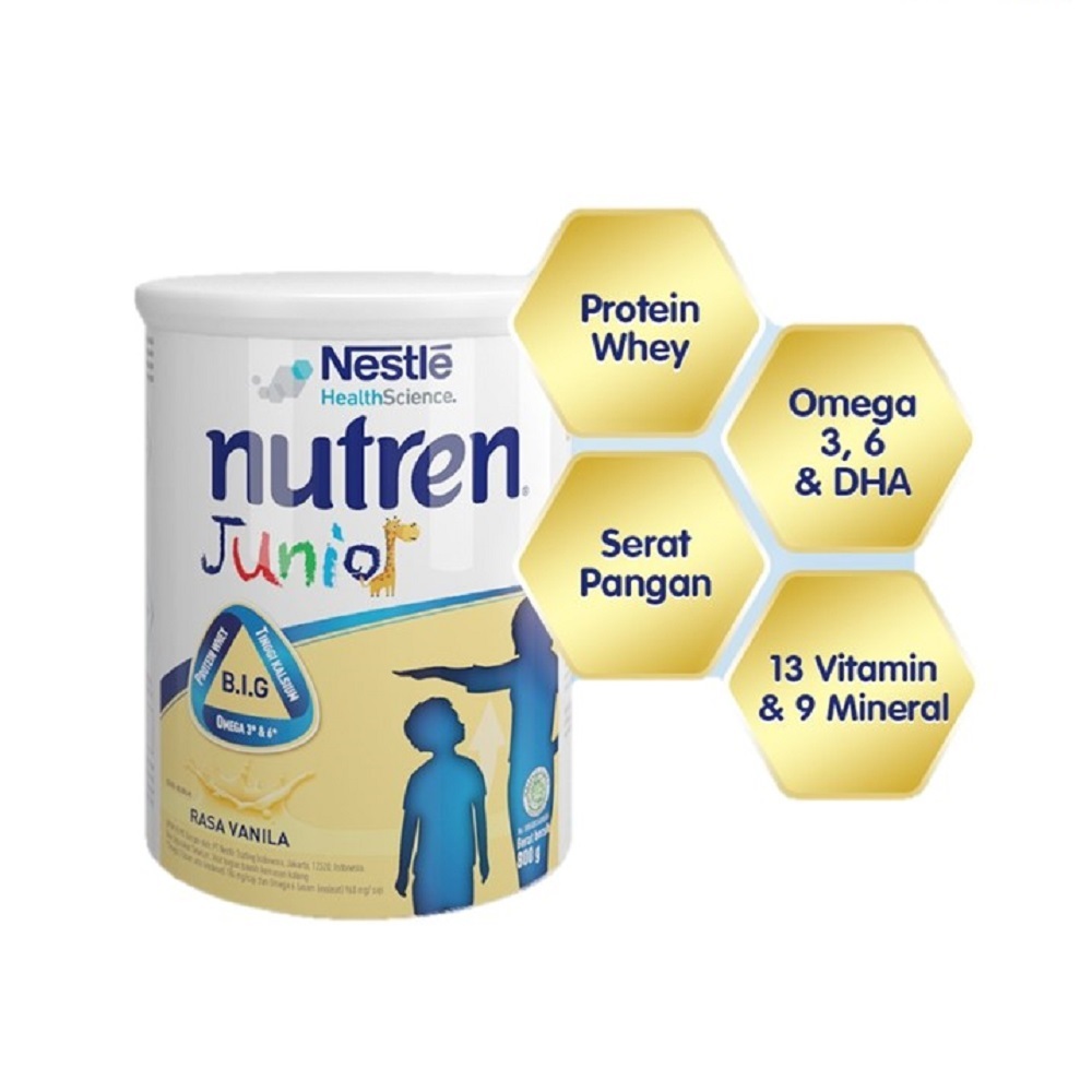 Jual Nutren Junior Susu Pertumbuhan Balita Rasa Vanila Usia 1-10 tahun ...