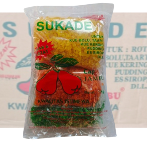 Jual Sukade cap jambu kemasan pabrik 4 warna @ 250 gr ( 1 kg ) | Shopee ...