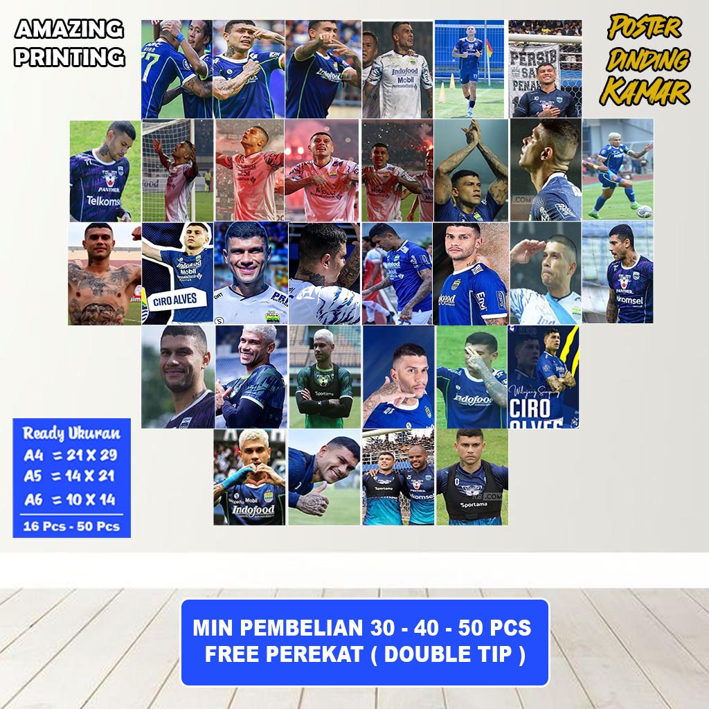 Jual Poster Dinding Kamar Ciro alves / Poster Dinding persib / Hiasan ...
