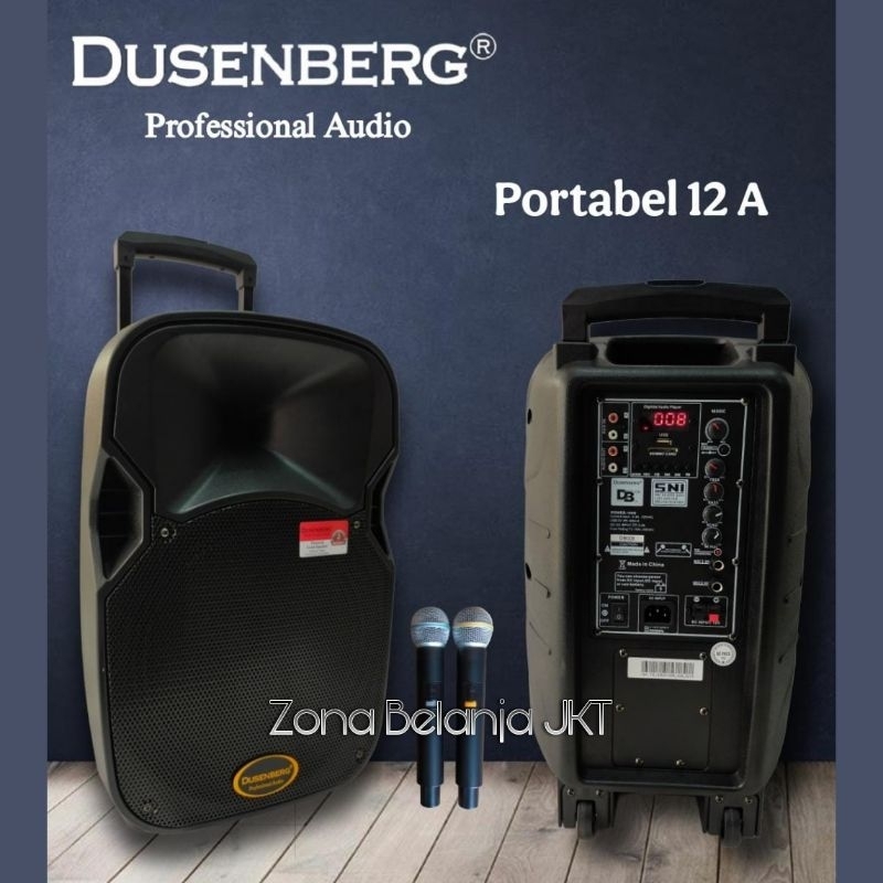 Jual SPEAKER PORTABLE DUSENBERG 12A 12 INCH USB BLUETOOTH TWS 2 MIC ...