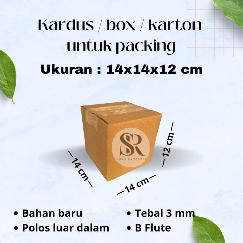Jual Kardus Packing Ukuran 14x14x12 cm / Box Packing / Karton Packing ...
