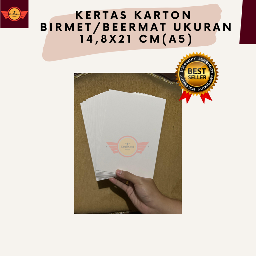 Jual 10 Pcs - Kertas Karton Birmet / Beermat ukuran A5 (14,8 x 21 cm ...