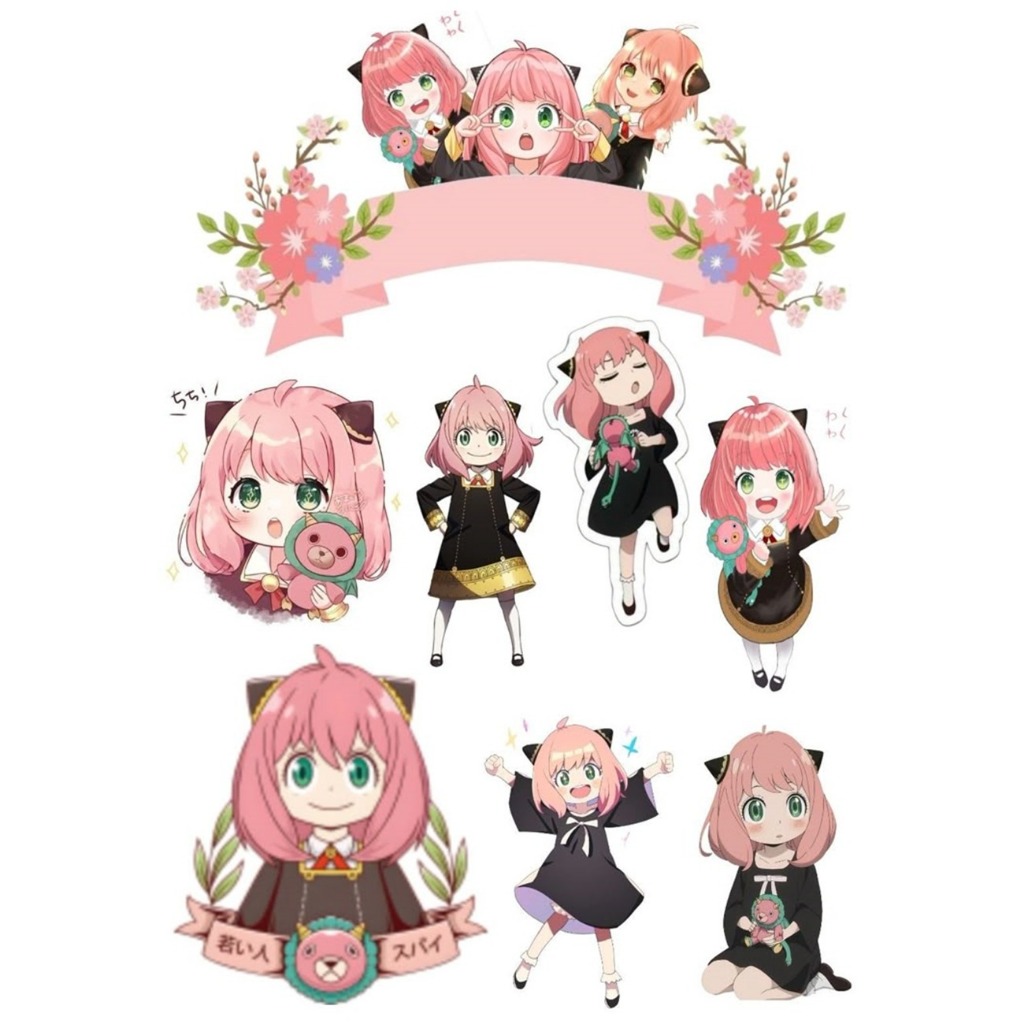 Jual ANIME ANYA/Topper Cake Anime Anya Custom Nama | Shopee Indonesia