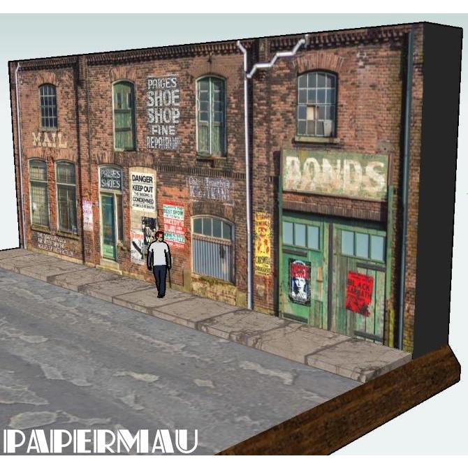 Jual DIY Papercraft Diorama Street Some Facades From London Kerajinan ...