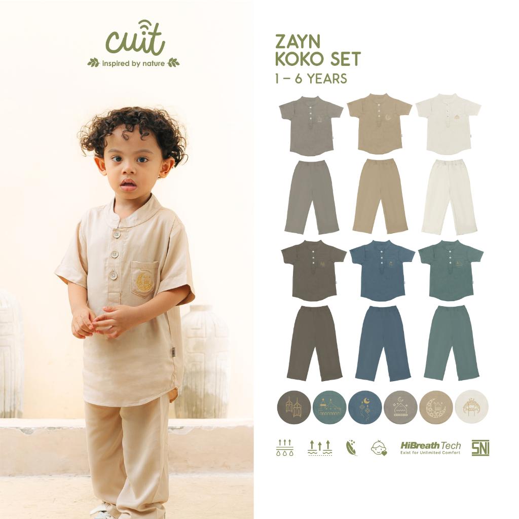 Jual [RAYA SERIES] Cuit Zayn Baju Koko Set Anak Laki-laki Tangan Pendek Celana Panjang 1 - 6 ...