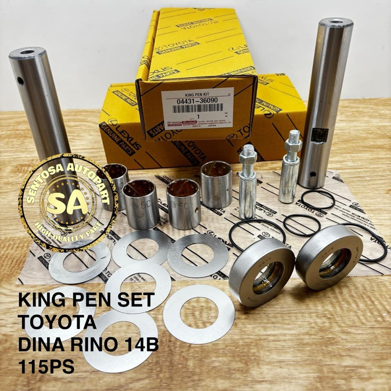 Jual KING PEN PIN KIT TOYOTA DINA DYNA RINO RYNO 14B 115PS PS115 115 PS 14 B KINGPIN KINGPEN KIT ...