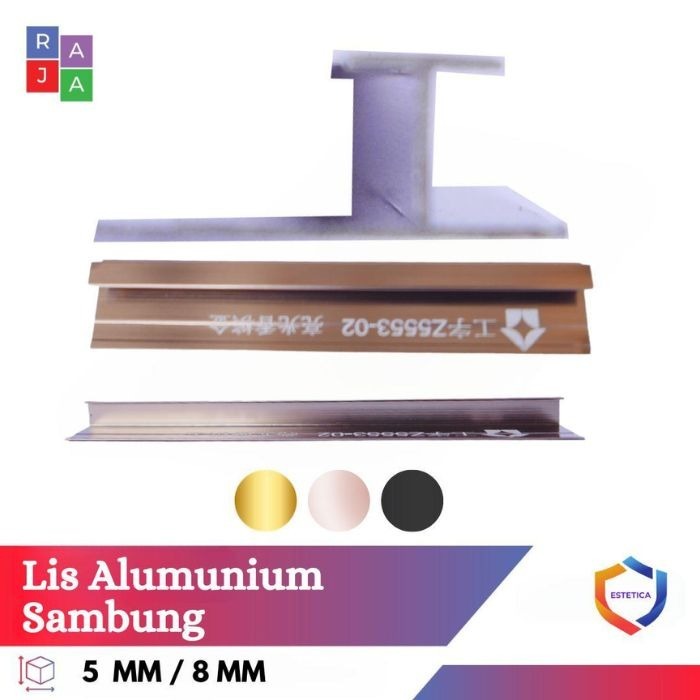Jual Lis Sambung Alumunium Untuk UPVC Panel Marmer dan Wallboard 5mm ...