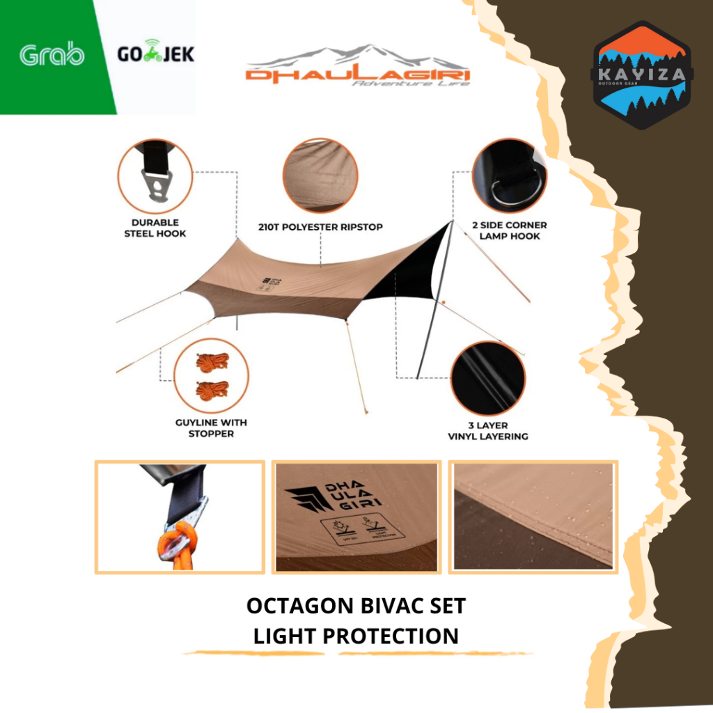 Jual [COD]Dhaulagiri Octagon Bivac Set Light Protection - Flysheet ...