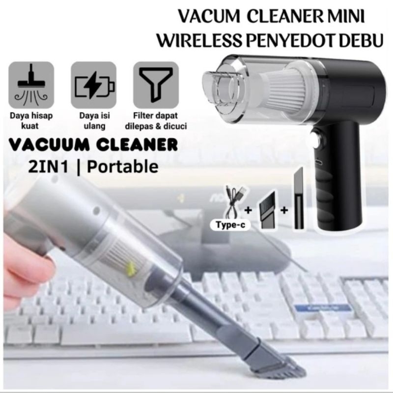 Jual Vakum Cleaner Portable Mini 2in1 Vacuum Clener Penyedot Debu ...
