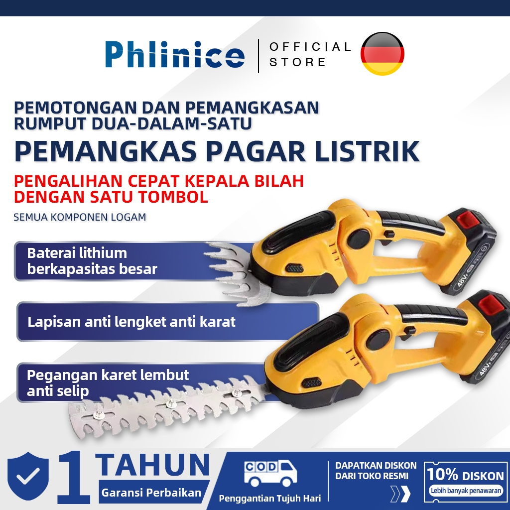 Jual Phlinice Pemangkas pagar elektrik Gunting pemangkas pagar ...