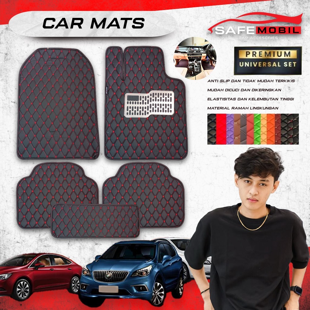 Jual SAFEMOBIL Universal Car Mats Leather 5pcs - Karpet Mobil Promate ...