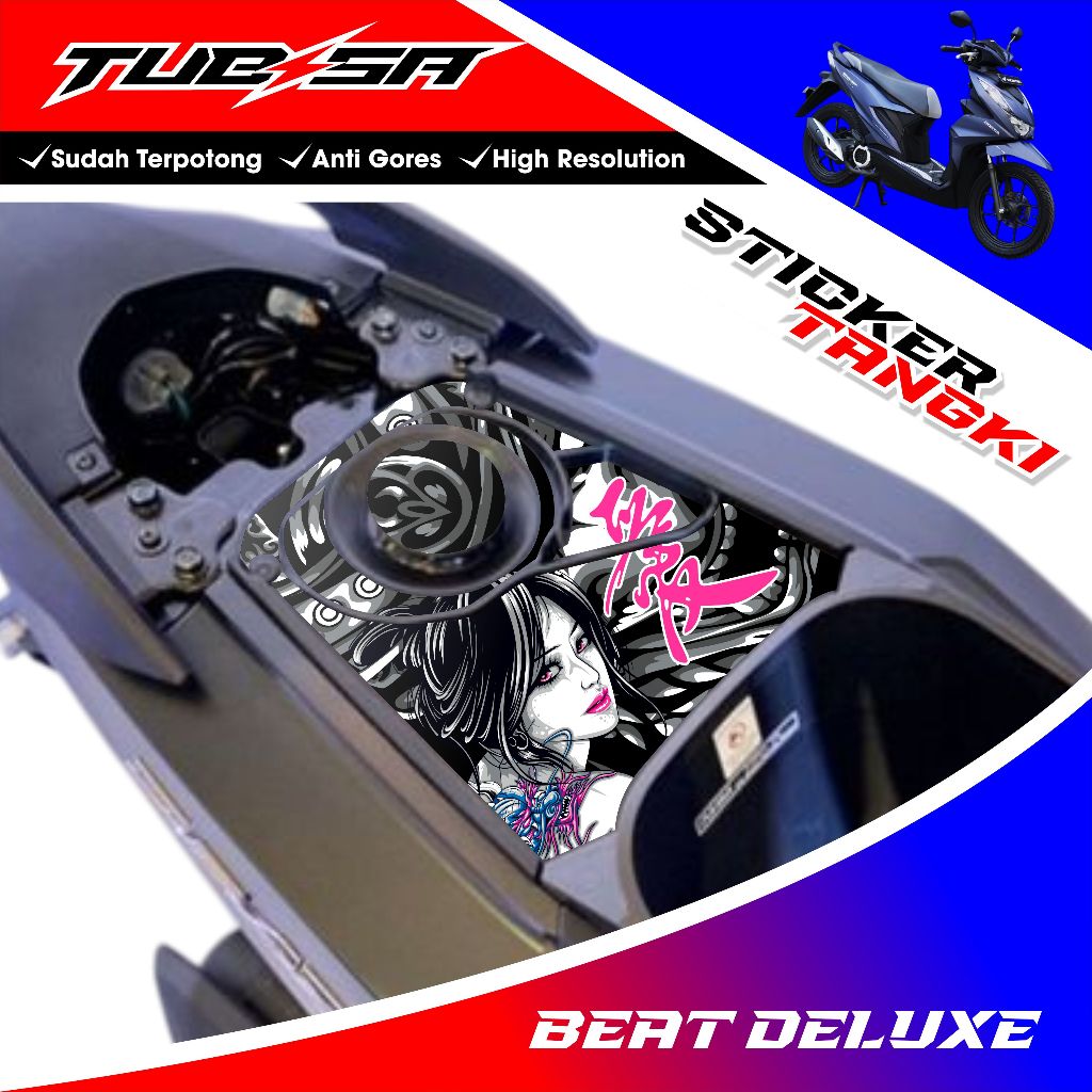 Jual (COD)STIKER TANGKI BENSI BEAT DELUXE PREMIUM STICKER TANGKI MOTOR ...