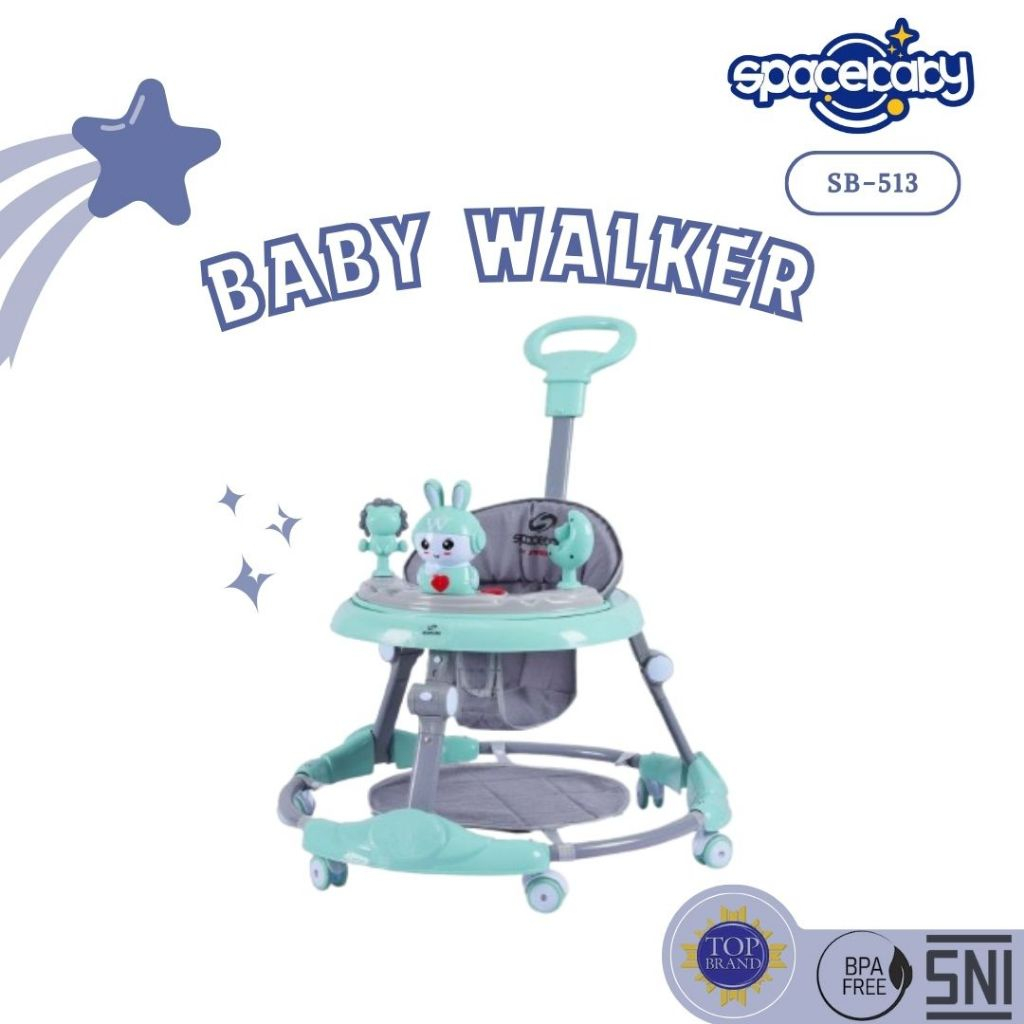 Jual Spacebaby Baby Walker Rabbit Stir Alat Bantu Jalan Anak SB 513 ...