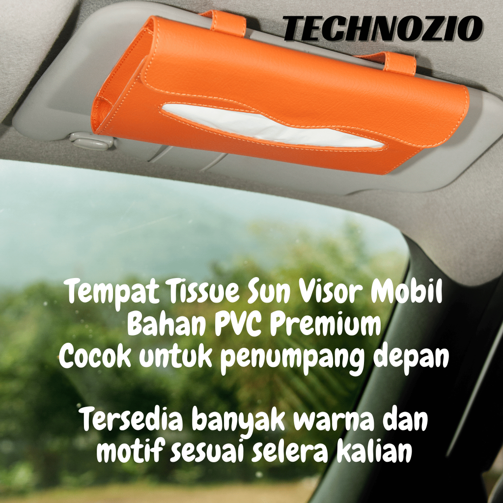Jual TECHNOZIO TISSUE SUN VISOR MOBIL WARNA ORANGE | Shopee Indonesia