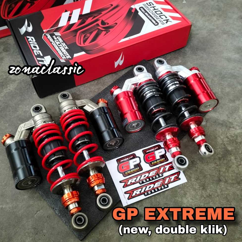 Jual Shock Ride it GP NEW EXTREME Gen2 DOUBLE KLIK Fungsi ukuran ...
