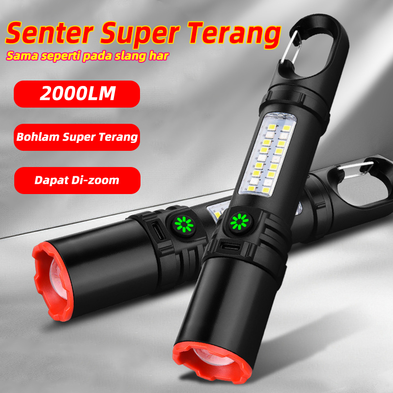 Jual Senter Cas Police Swat Senter Led 2000LM Super Terang Portabel ...