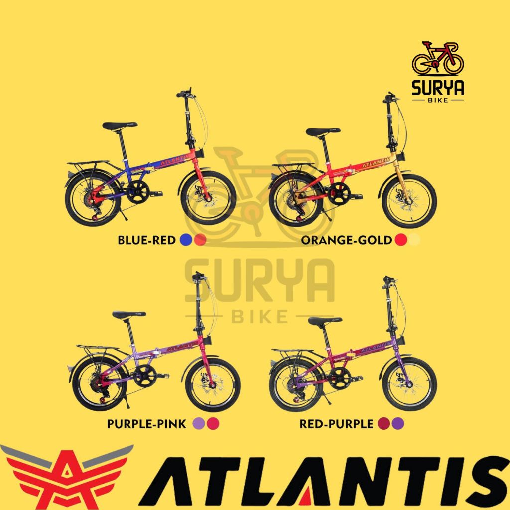 Jual Sepeda Lipat Dewasa dan Anak Atlantis 37 Folding Bike | Shopee ...