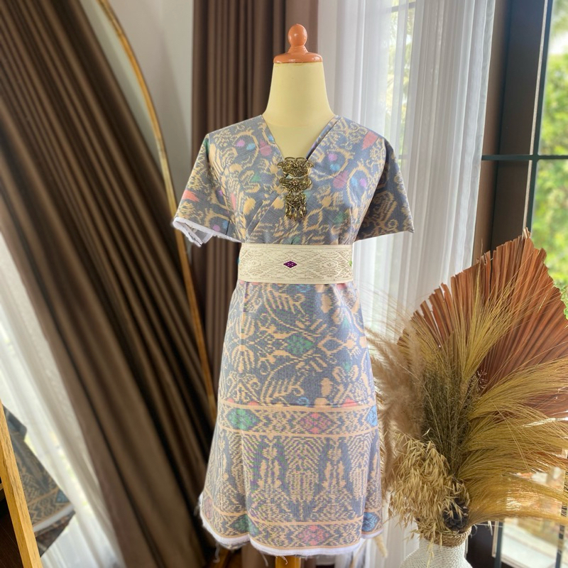 Jual KAIN TENUN ENDEK KHAS BALI MOTIF SONGKET KOMBINASI TUMPAL WARNA ...