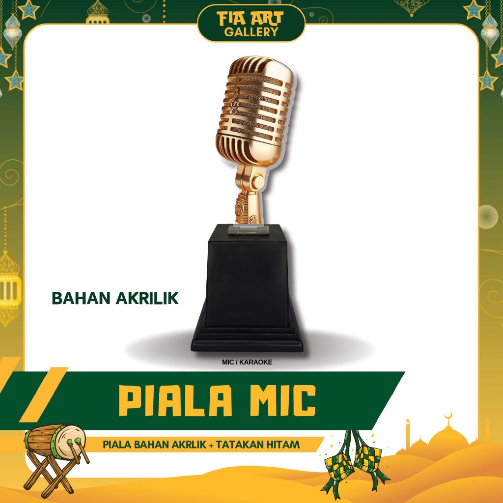 Jual Piala Akrilik Mic Karaoke Souvenir Hadiah Lomba Bernyanyi Paduan ...
