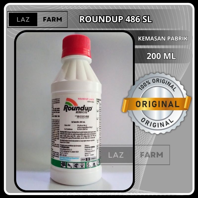 Jual HERBISIDA SISTEMIK PEMBASMI RUMPUT SAMPAI AKAR ROUNDUP 486 SL 200 ...