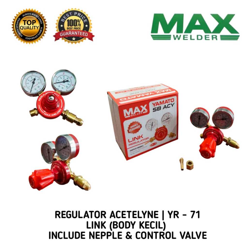 Jual Regulator Acetylene Acetylne Regulator Las Acetelene Max Welder Yamato Regulator Las ACY YR ...