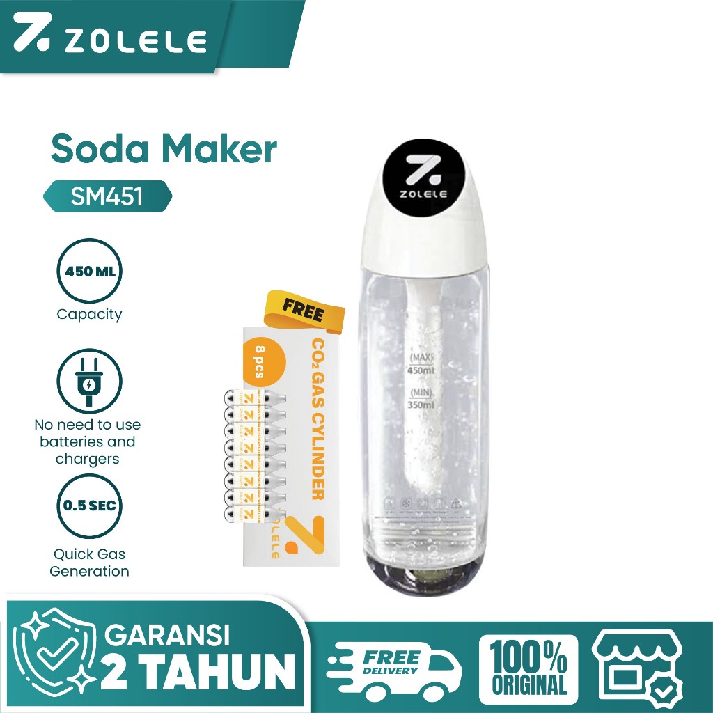 Jual ZOLELE SM451 450ml mesin air soda making machine soda bottle Soda ...