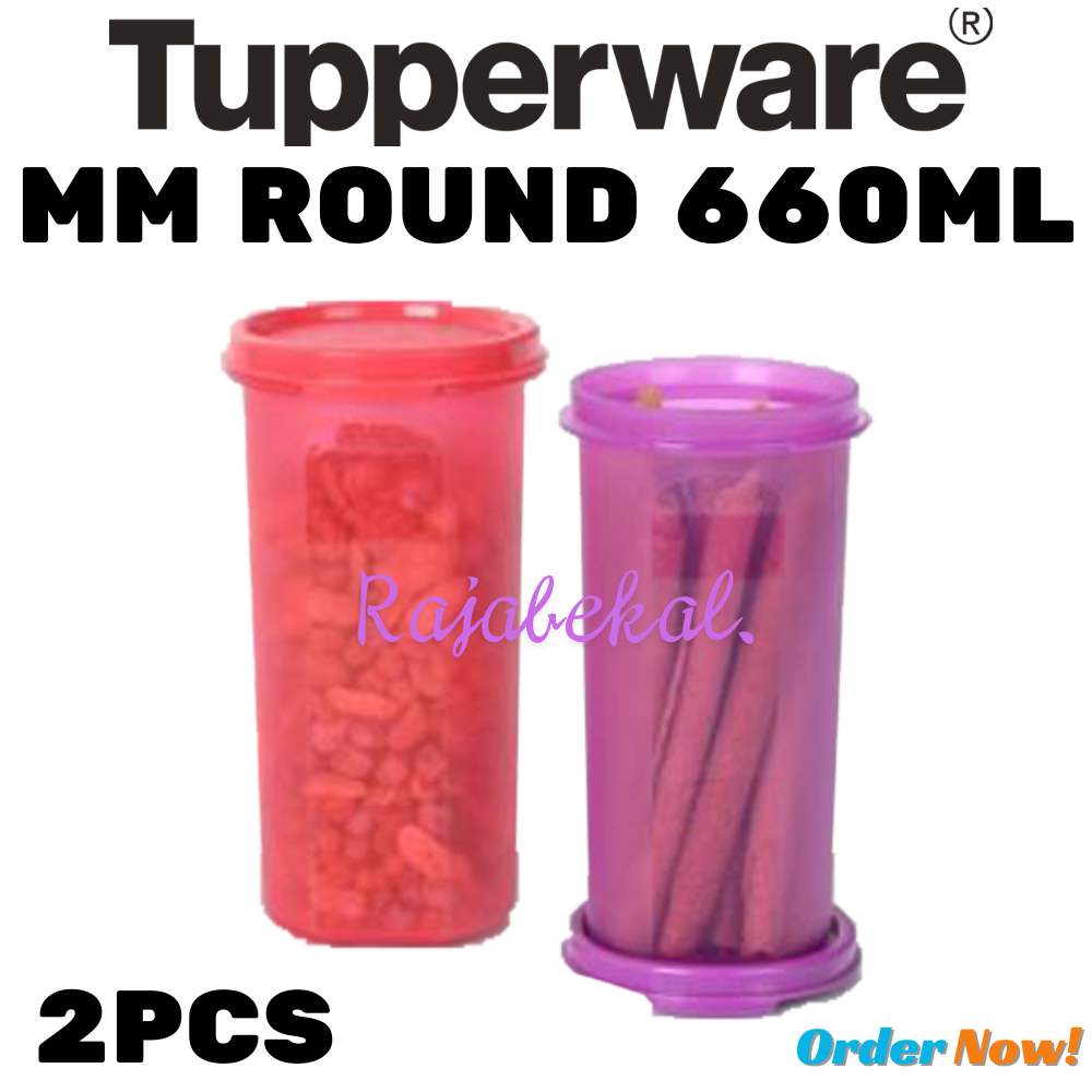 Jual PROMO Tupperware MM Round #3 660ml tinggi 2pcs | Shopee Indonesia