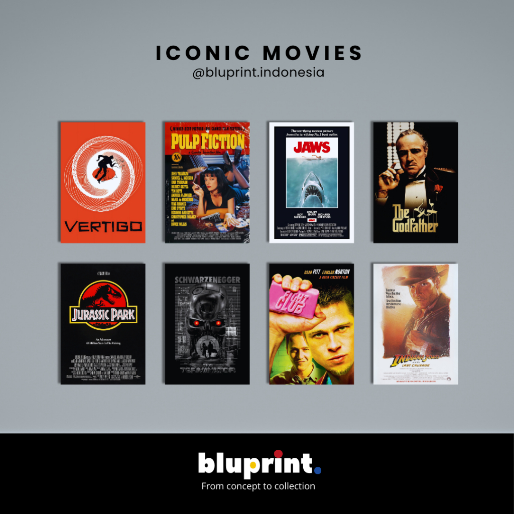 Jual Iconic Movies - Bluprint Premium Metal Posters - A3 (28x41cm ...