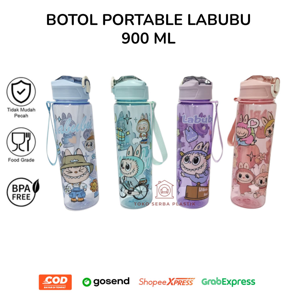 Jual Botol Minum Labubu Viral 900ml / Botol Minum Anak Sekolah Karakter Motif Labubu Viral Lucu ...