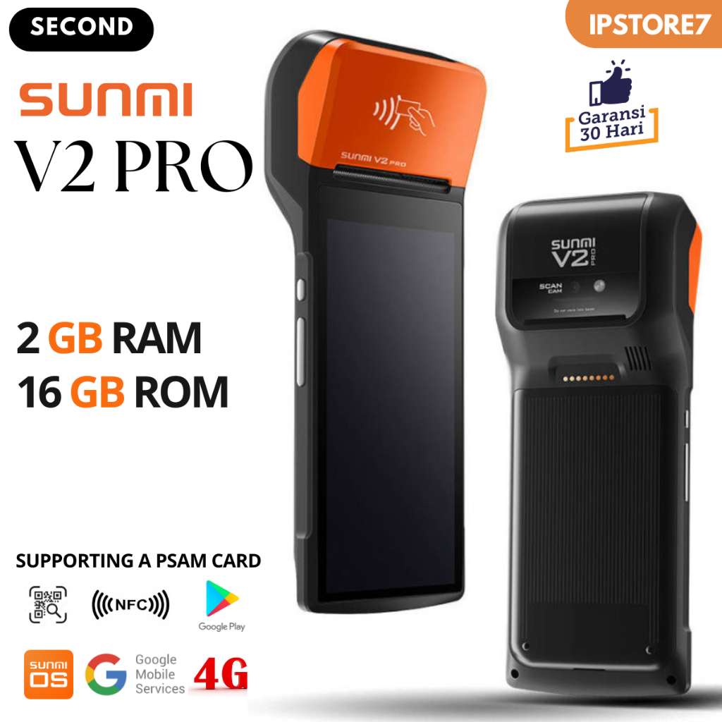 Jual Mesin Kasir POS Android Sunmi V2 PRO RAM 2+16GB Like New Support NFC Scanner Playstore ...