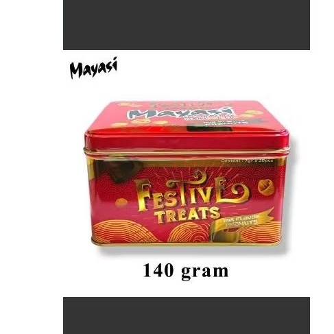 Jual Mayasi Festive Treats Kaleng Mix Flavor Peanuts kacang 140g 140 ...