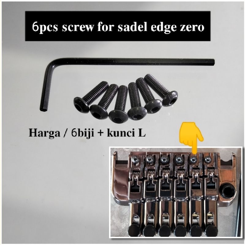Jual 6pcs screw saddle for Tremolo edge zero II baut sadel tremolo edge ...
