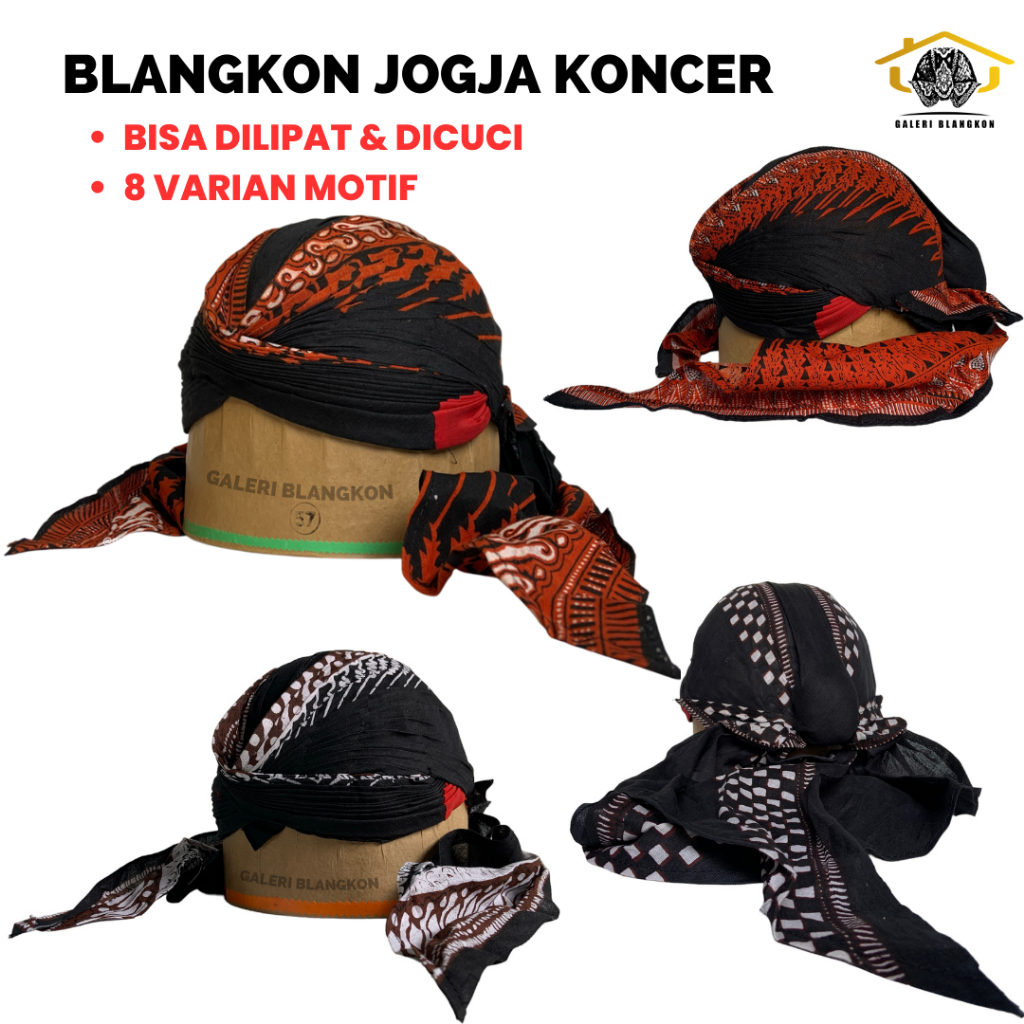 Jual Blangkon Jogja Sliwir Lipat Bisa Dicuci Motif Batik Aksesoris ...