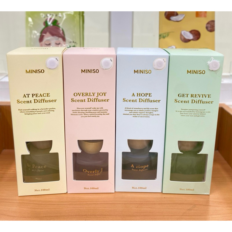 Jual MINISO Scent Diffuser A Hope Overly Joy Get Revive At Peace 100ml ...