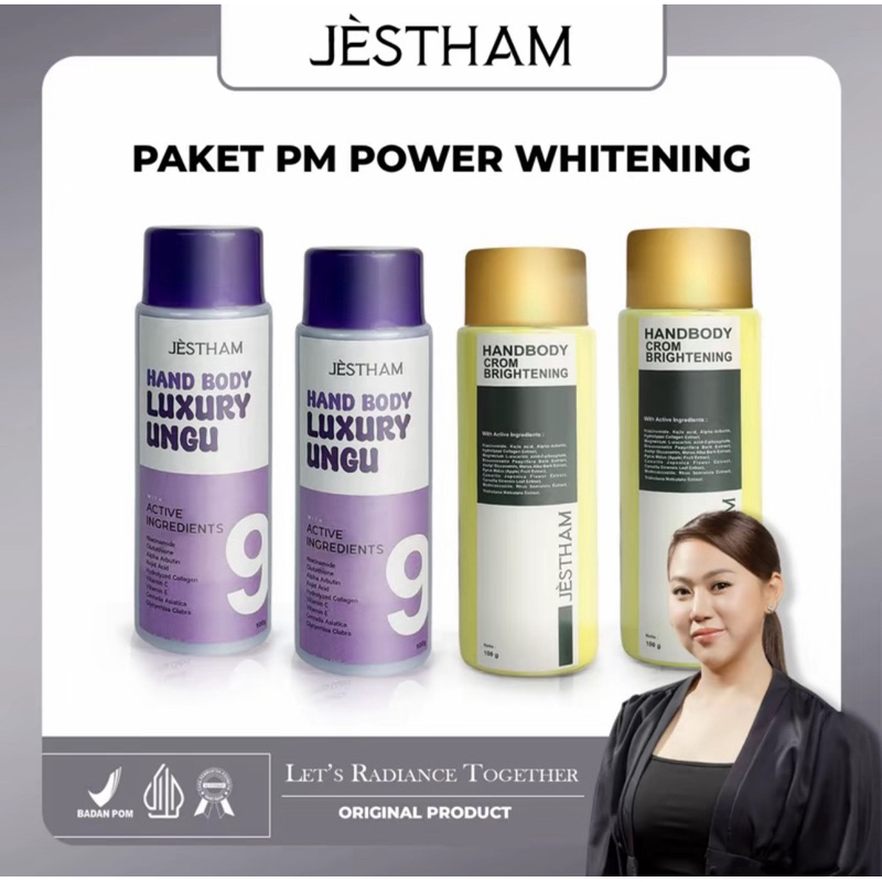 Jual JOS - JESTHAM Hand Body PM Power Whitening (2ungu+2kuning ...