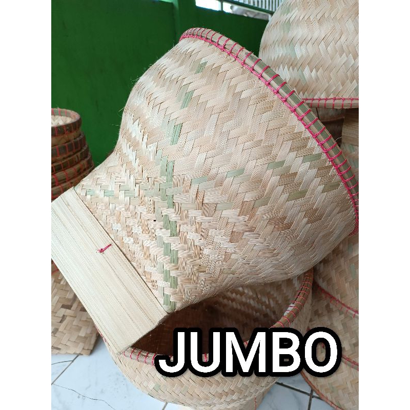 Jual bakul bambu 10 liter jumbo/ wadah nasi jumbo/ bakul isikan / bakul ...