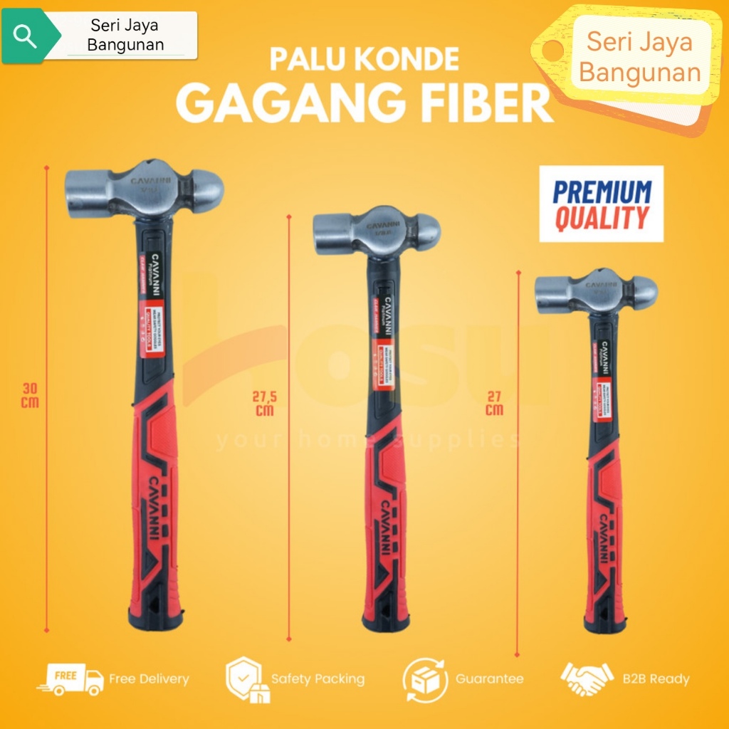 Jual Palu Konde 1/2 LB Gagang Fiber Camel/ Ballpein Hammer Rubber Grip ...
