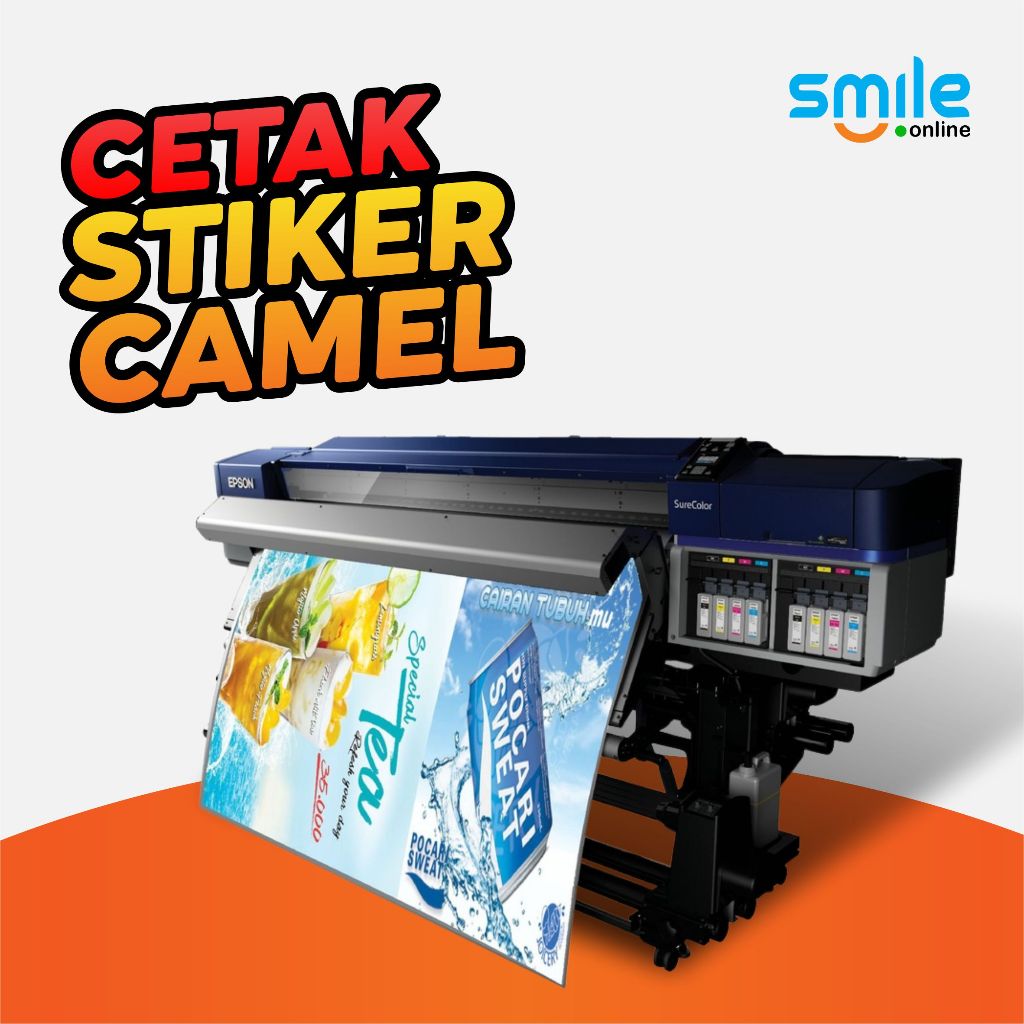 Jual CETAK STIKER VINYL MERK CAMEL METERAN | Shopee Indonesia