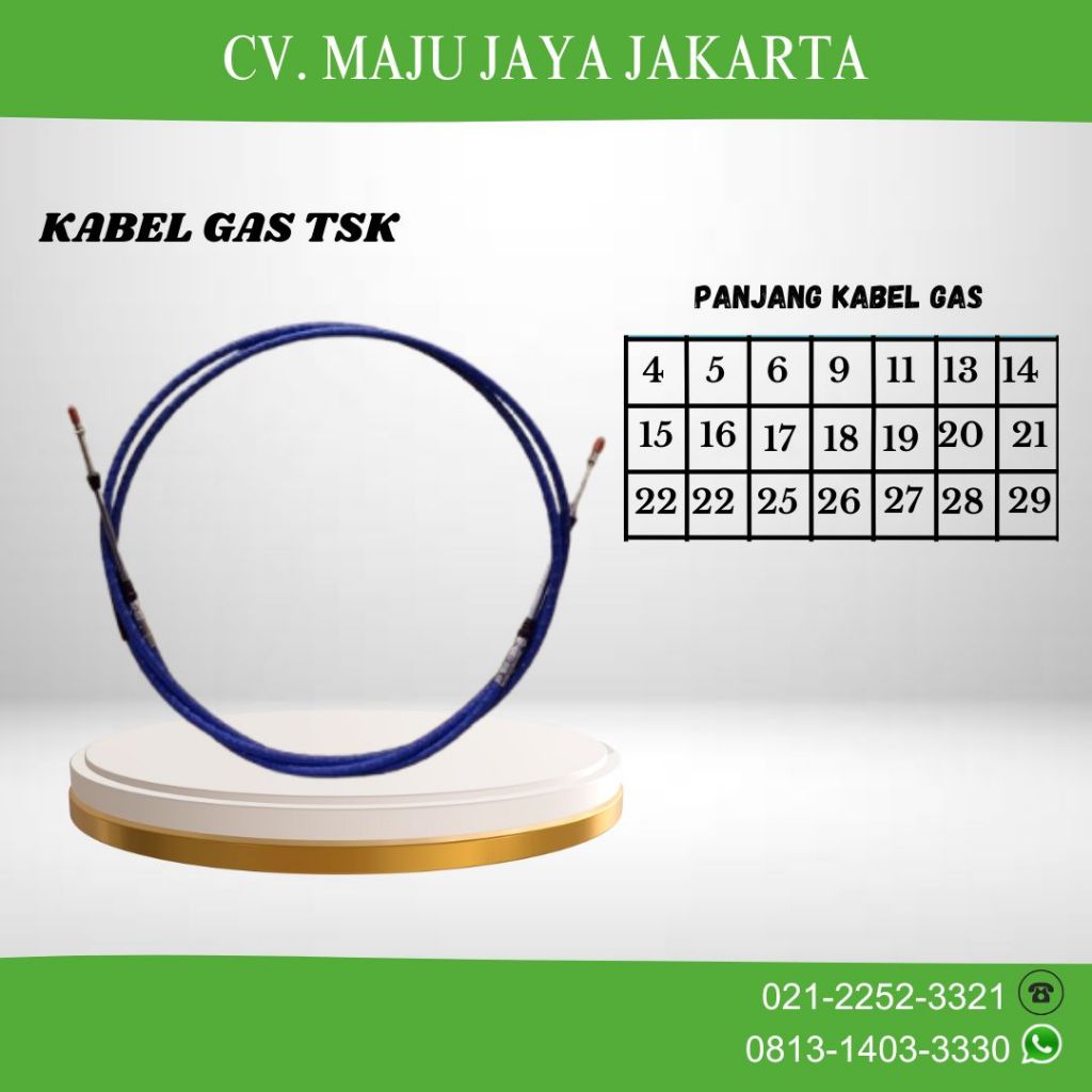 Jual KABEL GAS / KABEL REMOTE CONTROL KAPAL TSK 23 & 25 METER | Shopee ...