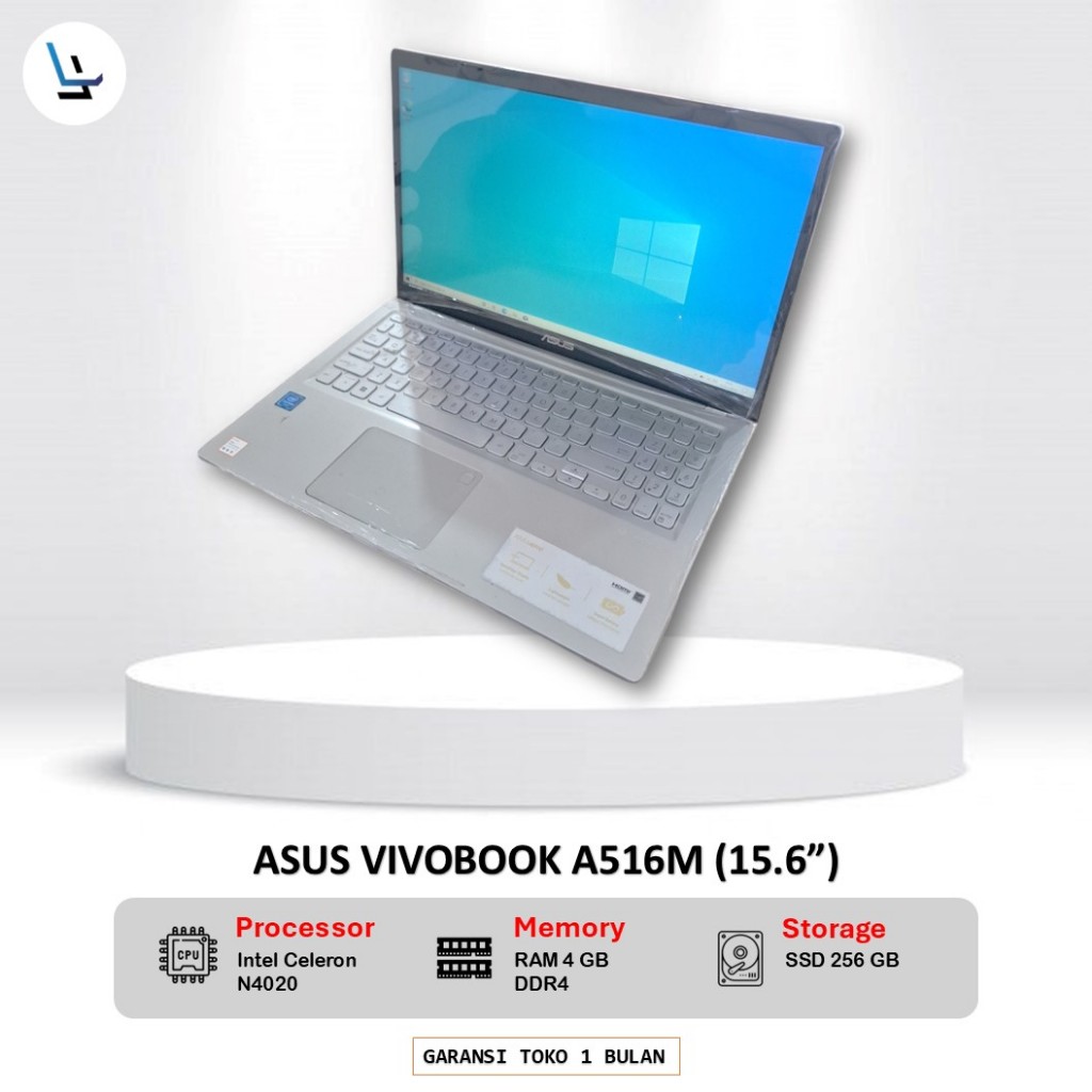 Jual LAPTOP ASUS VIVOBOOK A516M / RAM 4GB / SSD 256GB / 15.6 INCH / WIN ...