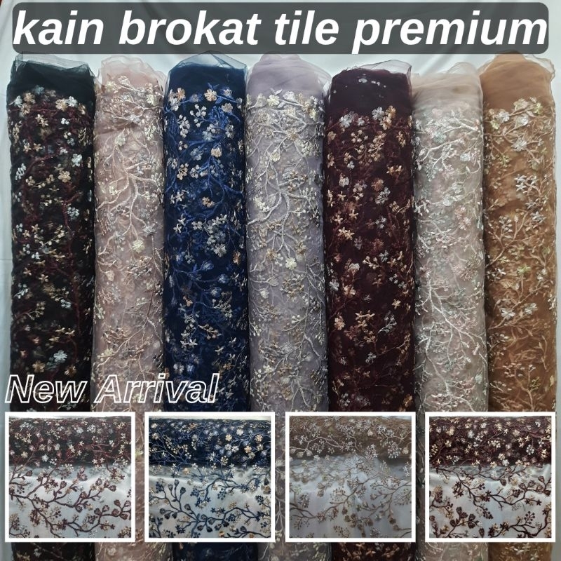 Jual kain brokat tile garden | Harga/ 50 cm | kain brokat garden | kain ...