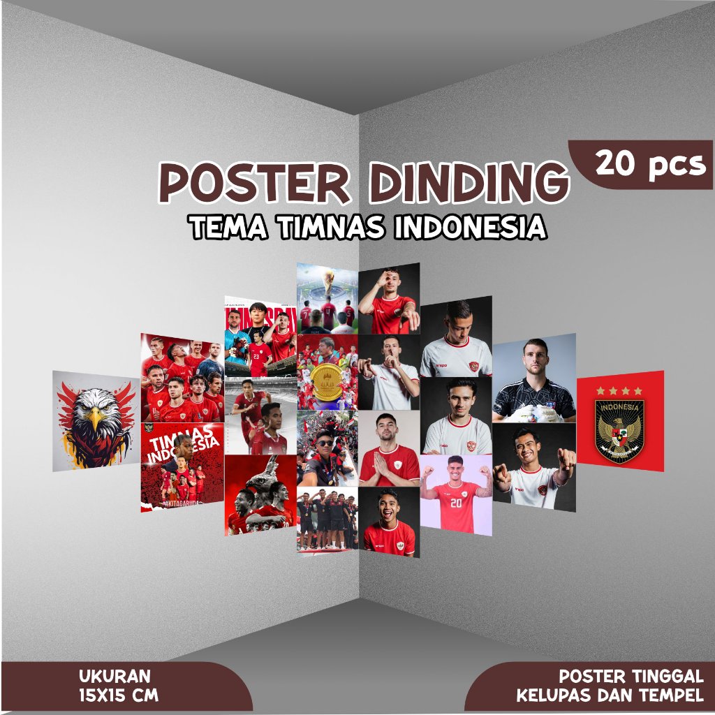 Jual Poster Dinding Sticker Timnas Indonesia - Indonesia 2025 | Shopee ...